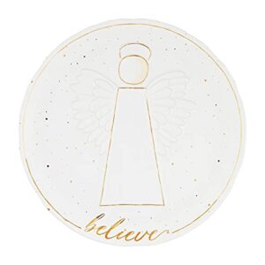 mud pie angel platter, gold, 12.5" dia