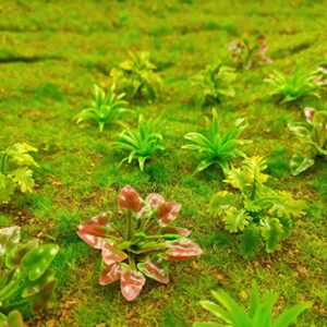 90pcs Mini Model Trees Plants Flowers Green Shrubs Bush Model, Aritificial Plants Model Train Scenery Architecture Flower Model Scenery