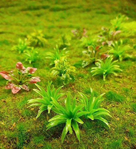 90pcs Mini Model Trees Plants Flowers Green Shrubs Bush Model, Aritificial Plants Model Train Scenery Architecture Flower Model Scenery