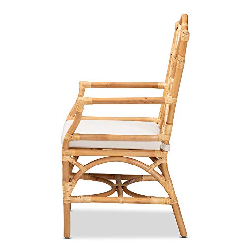 Baxton Studio Delta Chairs, Natural/White