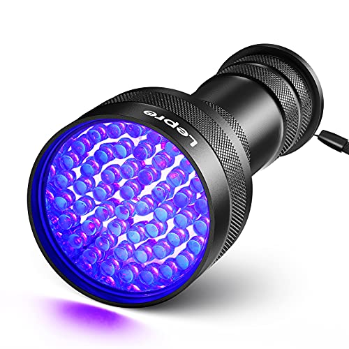 LE UV Flashlight Black Light, 51 LED UV Light Handheld Blacklight, 395nm Detector for Pet Urine, Stains, Bed Bug and Scorpions, Battery Not Included