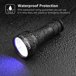 LE UV Flashlight Black Light, 51 LED UV Light Handheld Blacklight, 395nm Detector for Pet Urine, Stains, Bed Bug and Scorpions, Battery Not Included