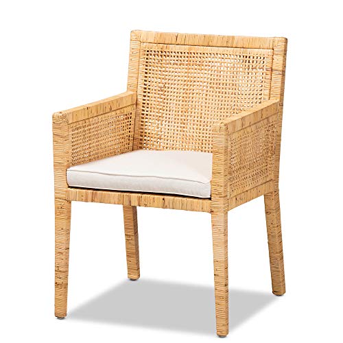 Baxton Studio Karis Chairs, Natural/White Natural/White