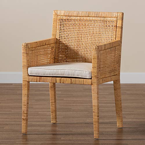 Baxton Studio Karis Chairs, Natural/White Natural/White