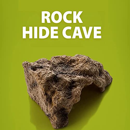 Aufeeky High Simulation Stone Cave Reptile Hides and Caves Terrarium Décor Accessories Bearded Dragon Hideout for Geckos Turtles Lizards Frogs Spiders Chameleons Scorpions Snakes Hermit Crab (L)