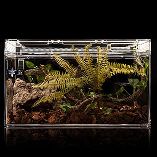 Aufeeky High Simulation Stone Cave Reptile Hides and Caves Terrarium Décor Accessories Bearded Dragon Hideout for Geckos Turtles Lizards Frogs Spiders Chameleons Scorpions Snakes Hermit Crab (L)