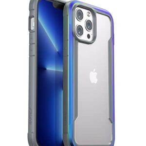 RAPTIC Shield for iPhone 13 Pro Max Case, Shockproof Protective Clear Case, Military 10ft Drop Tested, Durable Aluminum Frame, Anti-Yellowing Technology Case for iPhone 13 Pro Max, Iridescent