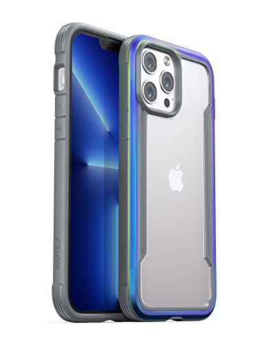 RAPTIC Shield for iPhone 13 Pro Max Case, Shockproof Protective Clear Case, Military 10ft Drop Tested, Durable Aluminum Frame, Anti-Yellowing Technology Case for iPhone 13 Pro Max, Iridescent