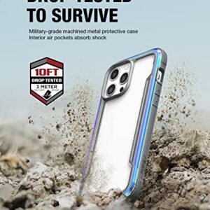 RAPTIC Shield for iPhone 13 Pro Max Case, Shockproof Protective Clear Case, Military 10ft Drop Tested, Durable Aluminum Frame, Anti-Yellowing Technology Case for iPhone 13 Pro Max, Iridescent