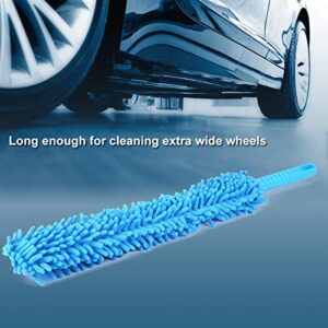 Car Cleaning Brush Flexible Long Soft Microfiber Cleaning Brush Car Wash Tool Wheel Cleaner, car cleaning