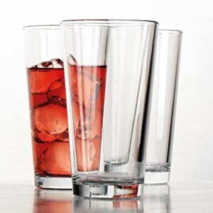 Home Essentials & Beyond Drinking Glasses Set Of 10 Highball Glass Cups 17 Oz Beer Glasses, Water, Juice, Cocktails, Iced Tea, Bar Glasses. Dishwasher Safe.