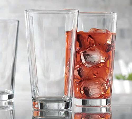 Home Essentials & Beyond Drinking Glasses Set Of 10 Highball Glass Cups 17 Oz Beer Glasses, Water, Juice, Cocktails, Iced Tea, Bar Glasses. Dishwasher Safe.