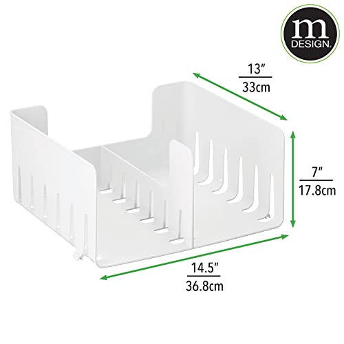 mDesign Stackable Shoe Storage Organizer for Organizing Men's and Women's Shoes Inside Closet - Holds Booties, Pumps, Sandals, Wedges, Flats, Heels - Each Holds 2 Pairs - 6 Pack - White