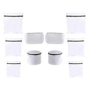 winomo 10pcs laundry bags kit mesh wash bag bra lingerie mesh wash bag clothing washing bag white