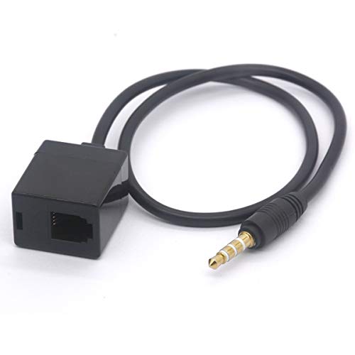 PIIHUSW RJ9 to 3.5mm Headset Cable Adapter - 3.5mm Male to 4P4C RJ9/RJ10 Female Convert RJ9 Headphone to Android Smartphones 40CM