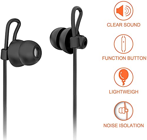 Sleep Earbuds Sleeping Noise Isolation Headphones with Unique Fully Soft Silicone Earplug,Sleep Earphones with Mic,Perfect for Sleeping,Insomnia,Side Sleeper,Snoring,Air Travel VZ SPORT MATE