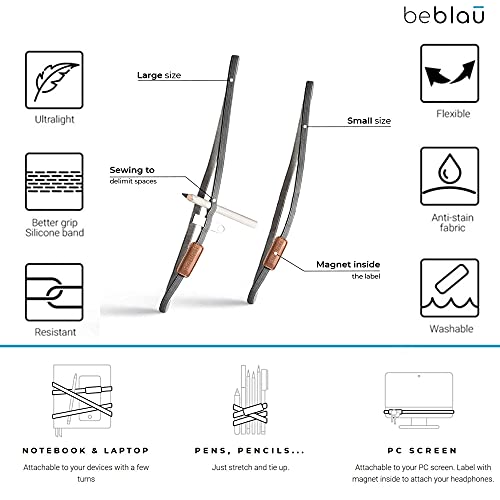 BEBLAU PACK SLIM + TWIST: THE MINIMALIST ORGANIZERS PACK: Unique & Innovative Portable Organizers. at Home, Office, or on-The-go, Have Everything in Place with Beblau Products! Grey Pack