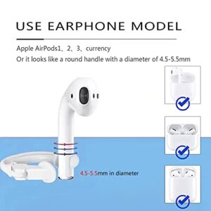 Kejycc 2 Pair Anti-Lost Ear Hook for AirPods - Anti-Slip Sports Ear Clip - Earphones Holder Accessories Compatible with Apple Airpods 1/2/Pro Or Earpods/Earbuds Headphones (White)