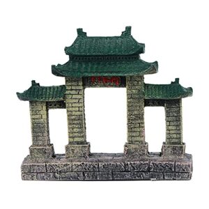 mairuker aquarium decorations fish tank chinese temple landscape decor aquarium accessories for fish and shrimp