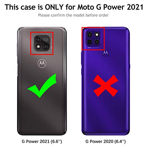 Jiunai for Moto G Power 2021 Case, 3-Piece Heavy Duty Armor Shockproof Tough Hybrid Dual Layer Drop Protection Bumper Rugged Matte Protective Phone Cover Case Compatible with Moto G Power 2021 Blue