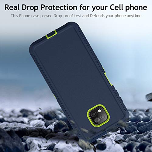 Jiunai for Moto G Power 2021 Case, 3-Piece Heavy Duty Armor Shockproof Tough Hybrid Dual Layer Drop Protection Bumper Rugged Matte Protective Phone Cover Case Compatible with Moto G Power 2021 Blue