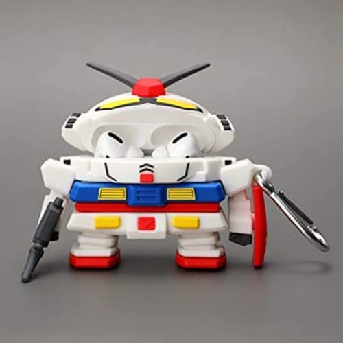 Pnakqil Anime for AirPods Pro Case Cute Robot Gundam Earphone Case Anime for AirPods Pro Case for Kids/Girls/Teens Boys Wireless Bluetooth Headphone Soft Silicone Cover (for AirPods Pro/Gundam)