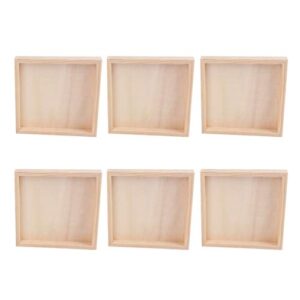 garneck craft board 6pcs wood serving tray vintage unfinished wooden serving platter for puzzle montessori materials crafts blank signs for crafts