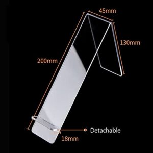 4 Pcs Acrylic Shoe Display Stands Detachable Shoe Rack Holder for Shop Store Mall, Transparent