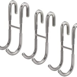 HYDDNice 3PCS Shower Door Hooks 304 Stainless Steel Over Door Hooks Bathroom Class Door Hooks Bath Towel Hooks