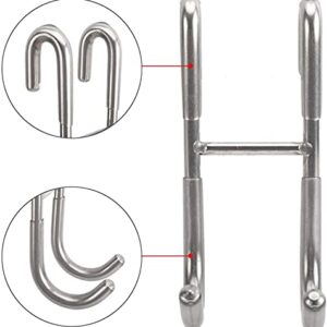 HYDDNice 3PCS Shower Door Hooks 304 Stainless Steel Over Door Hooks Bathroom Class Door Hooks Bath Towel Hooks