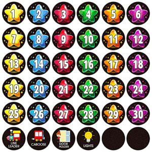 sicohome number spot markers and labels,4" line up spots classroom floor,36pcs sitting classroom floor mark spots for preschool, kindergarten,elementary teachers kids educate