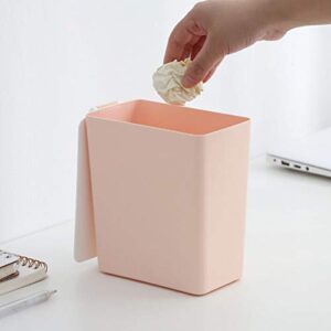 Dustbin Mini Solid Color Desktop Dustbin Trash Can Kitchen Worktop Rubbish Holder Bin