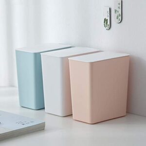 Dustbin Mini Solid Color Desktop Dustbin Trash Can Kitchen Worktop Rubbish Holder Bin