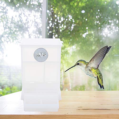 POPETPOP 2pcs Automatic Bird Feeder - No Mess Bird Cage Feeders Parrot Seed Tube, Creative Bird Feeding Container for Parakeet Canary Cockatiel Finch