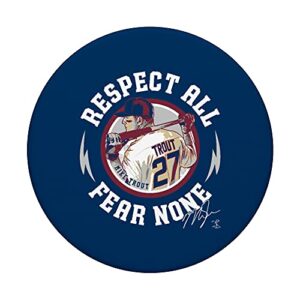 Mike Trout Respect All Fear None PopSockets PopGrip: Swappable Grip for Phones & Tablets