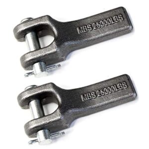 (pack of 2) 3/8 inch weld-on safety chain retainer for truck trailer hitch