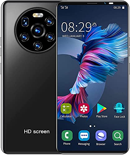 FOLOSAFENAR Smartphone,5.45in HD Full Screen Dual Card Dual Standby Mobile Phone,Face Recognition and Fingerprint Unlocking,Light and Fashion