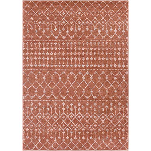 Artistic Weavers Elsie Global Bohemian Area Rug, 5 ft (3 in) x 7 ft (3 in), Burnt Orange