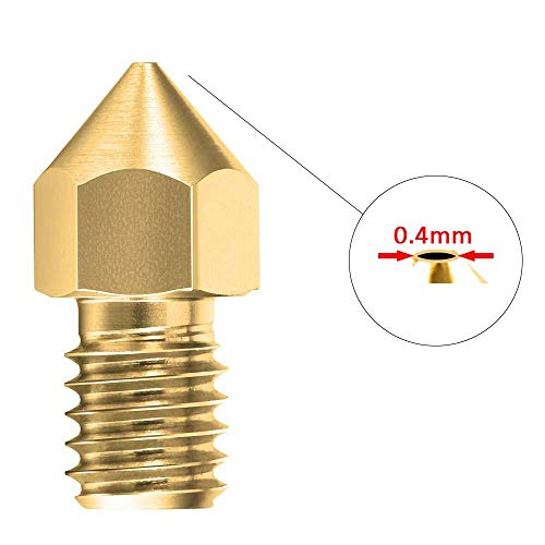 25PCS 0.4MM MK8 3D Printer Brass Extruder Nozzles with 5 Cleaning Needles and Metal Storage Box for Creality Ender 3 Ender 3 pro Ender 5 CR-10 MK8 Makerbot Anet A8 Anet A6