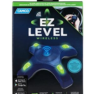 Camco Wireless RV EZ Level | Provides a Fast & Easy Way to Level Your RV | Smartphone Compatible | Easy Operation, Blue (25507)