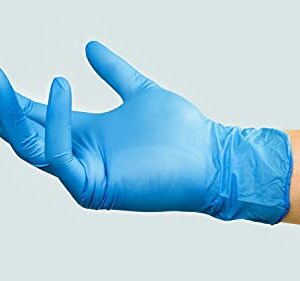 NITRYLEX Nitrile Medical Exam Gloves, Powder-Free, Latex-Free, Textured, Blue, Medium, 100, (PP6001)