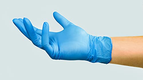 NITRYLEX Nitrile Medical Exam Gloves, Powder-Free, Latex-Free, Textured, Blue, Medium, 100, (PP6001)