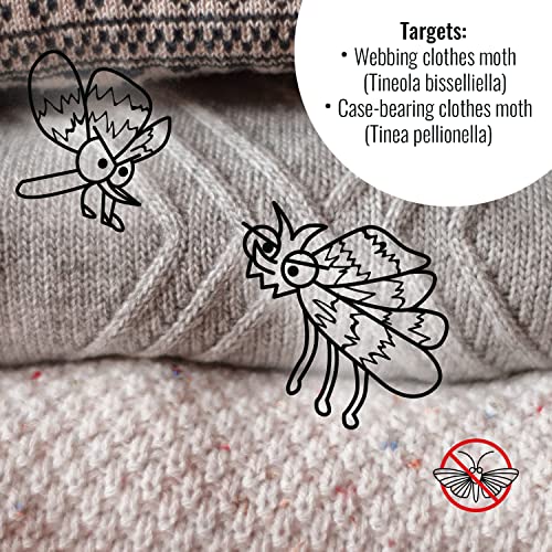 Clothing Clothes Moth Traps - 20 Pack, Sticky Glue Bug Repellent with Pheromone Attractor for Closets Wardrobes Carpet Cabinet Drawers, Safe, Non-Toxic for Indoor