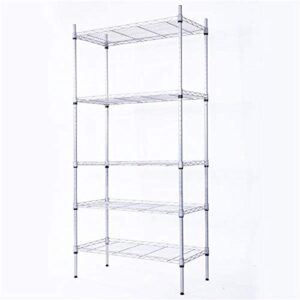 hh building 5-tier wire shelving unit adjustable steel wire rack shelving 5 shelves steel storage rack, function metal shelves garage storage shelves for kitchen living room office garage