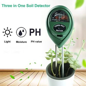 Soil pH Meter,Soil Moisture Meter,Tester Gardening Tool Kits for Garden, Farm, Lawn, Indoor & Outdoor