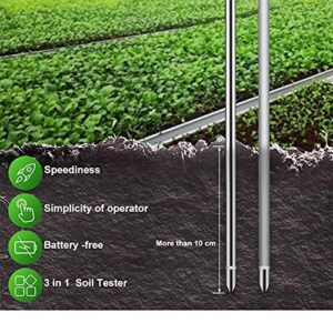 Soil pH Meter,Soil Moisture Meter,Tester Gardening Tool Kits for Garden, Farm, Lawn, Indoor & Outdoor