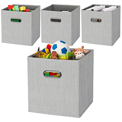 EXTREE Cube Storage Bins 11×11x11 Collapsible Foldable Cubby Bins Fabric Baskets Cubbies Storage Cubes for Closet Organizer