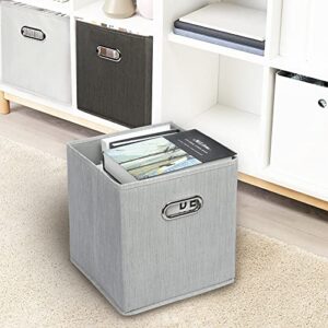 EXTREE Cube Storage Bins 11×11x11 Collapsible Foldable Cubby Bins Fabric Baskets Cubbies Storage Cubes for Closet Organizer