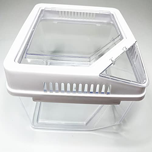 PINVNBY Reptile Feeding Box Acrylic Reptile Cage Transparent Portable Cube Container for Spiders Lizards Frogs Crickets Turtles Crabs