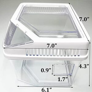 PINVNBY Reptile Feeding Box Acrylic Reptile Cage Transparent Portable Cube Container for Spiders Lizards Frogs Crickets Turtles Crabs